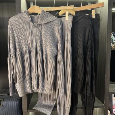 China Women's High-End New Fashion Casual Sports Style Two-Piece Set Long Hoodie Cardigan and Harem Pants Loose Fit for Spring Fall for sale