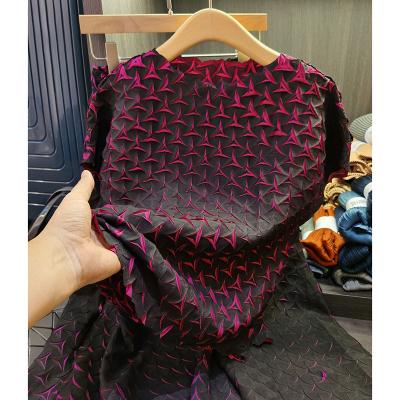 China New Women's Summer Solid Pattern T-Shirt Skirt Suit Natural Waist Plus Size Slim Pleated Three-dimensional Design Casual Style for sale