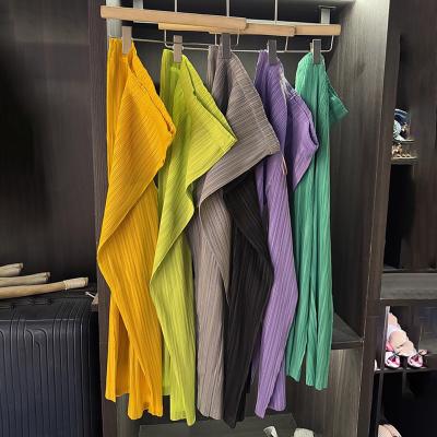 China Women's High-End Summer Jogger Pants Elegant Versatile Slimming Elastic Waist New Style Ankle-Length Skinny Pant Pleats Loose for sale