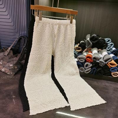 China Women's High-End Solid Color Pants Spring Summer New Plus-Size Wide-Leg High-Waisted Versatile Casual Style Loose for sale