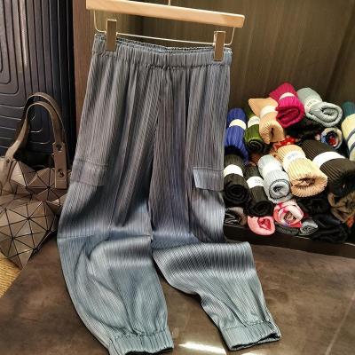 China High-End Casual Pants for Spring Nine-Point Jogger Design with Versatile Elastic Waist Loose Slimming Style for sale