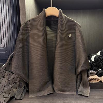 China Autumn New Breathable Long Coat High-End Loose Regular Sleeve Tie Slimming Solid Color Simple Elegant Cardigan Shawl for Women for sale