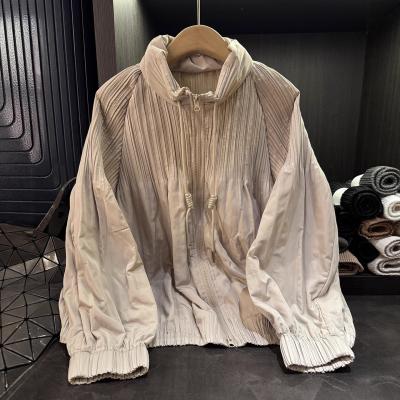 China High-end Autumn Winter Women's Thickened Stand Collar Waterproof Rabbit Drawstring Coat New Casual Loose Plus Size Long Sleeve for sale