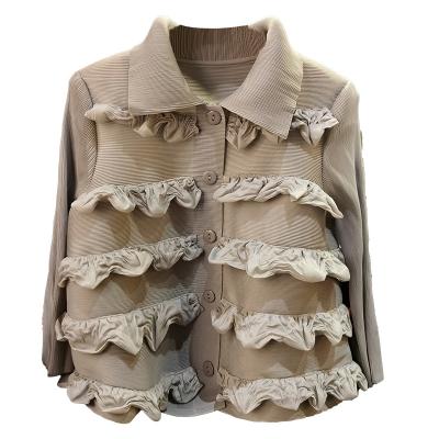 China New Slim Fold Casual Coat with Vintage Style Waterproof Spring Mushroom Edge Versatile Look Woven Outerwear for sale