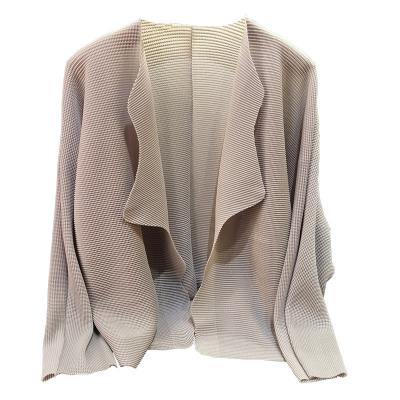 China Early Spring Elegant Women's Cardigan Versatile Loose Slim Long-Sleeved Jacket Pure Color Suit Collar Casual Coat for sale