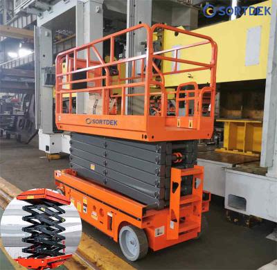 China Self Moving Mobile Aerial Work Platforms Scissor Type Height 14 Meters for sale