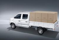 China 5-Speed Manual Transmission DFAC Single Double Cabin 1.5T 4X2 Flat Container Van Electric Cargo Truck for sale