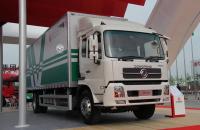 China 198kw Engine Power 4x2 Drive Wheel Small Enclosed Box Truck for Logistics Transport for sale