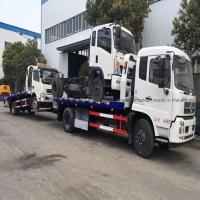 China Dongfeng Flatbed Wrecker Small Tow Truck with 110 Kw Engine Power 7500X2300X2500 mm for sale