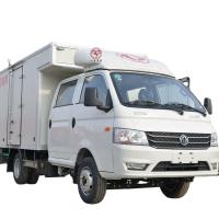 China Dongfeng 1-5 T Mini Diesel Light Box Cargo Truck 102 HP Horse Power and Max Speed of 95KM/h for sale