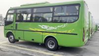 China Dongfeng City Bus 19 Seats Mini Bus Diesel Engine Bus with 6 Wheels and 3300mm Wheelbase for sale