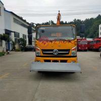 China 3300MM Wheelbase Manual Transmission Small Dump Truck with Crane and Mini Excavator for sale