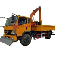 China Left Hand Drive Diesel Small Dump Truck with Crane and Mini Excavator Best Choice for sale