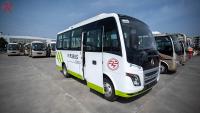 China 10-19 Seater Electric Coach Bus with 345km Range and Customized Luxury Design in Green for sale