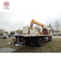 China Left Hand Drive 4x2 Traction Type Dongfeng Chassis Tow Truck Wrecker Truck with 6.3ton Capacity Crane for sale