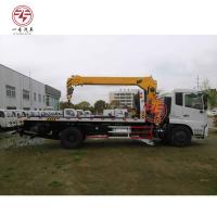China Left Hand Drive 4x2 Traction Type Dongfeng Chassis Tow Truck Wrecker Truck with 6.3ton Capacity Crane for sale