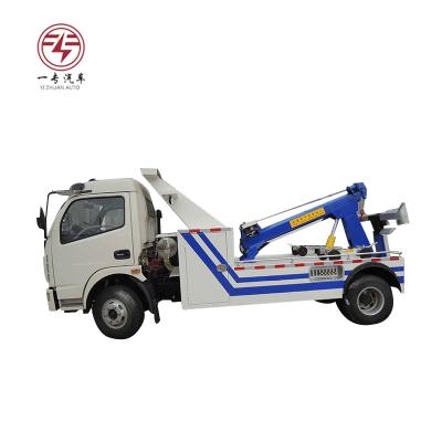 China Manual Transmission Rescue Truck Wrecker with Duolika Chassis for sale