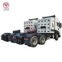 China Clean Energy 40 ton CNG Tractor Truck Dongfeng 6x4 460hp with Manual Air Conditioner for sale
