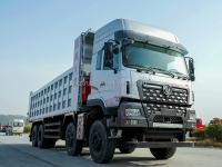 China DFAC 8X4 Self-load Truck with 50 Tons Capacity Cummins Engine 12 Tires Air Suspension for sale