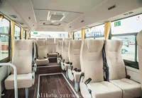 China 10-20 Seats Manual Transmission RV Camper Diesel Coach Bus with A/C Sightseeing Car for sale