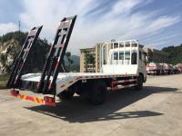 China Tow Truck Wrecker Dongfeng 4x2 10ton Flatbed Mini Excavator Machinery Transportation for sale