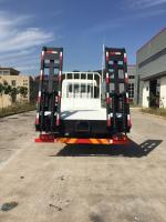 China Tow Truck Wrecker Dongfeng 4x2 10ton Flatbed Mini Excavator Machinery Transportation for sale