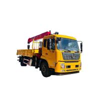 China 5ton 10ton 12ton Straight Arm Boom Crane Self Loading Flatbed Truck for Customer Needs for sale