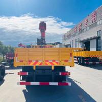 China 5ton 10ton 12ton Straight Arm Boom Crane Self Loading Flatbed Truck for Customer Needs for sale