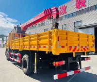 China 5ton 10ton 12ton Straight Arm Boom Crane Self Loading Flatbed Truck for Customer Needs for sale