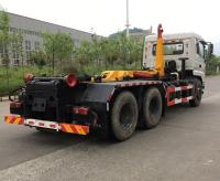 China Euro4 Dongfeng 6x4 25T Rear Loader Roll Hook Lift Garbage Truck Manual Diesel Engine Gearbox for sale