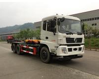 China Euro4 Dongfeng 6x4 25T Rear Loader Roll Hook Lift Garbage Truck Manual Diesel Engine Gearbox for sale
