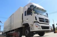 China EURO 5 Diesel 245hp 6X2 9.6m Automatic Cargo Truck with Left Steering and Van Box for sale