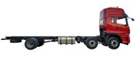 China Dongfeng 6x2 350HP Yuchai Engine Manual Transmission Euro 5 Logistics Transportation Cargo Truck Chassis for sale