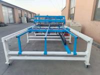 China Pneumatic Hook Pull Mesh White Blue 2m Width Mesh Welding Machine for sale