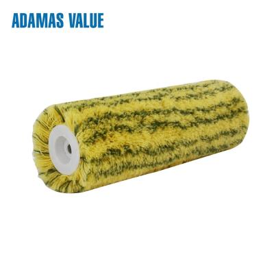 China Synthetic Fiber House Painting Roller Multi Size Yellow With Black Strip for sale