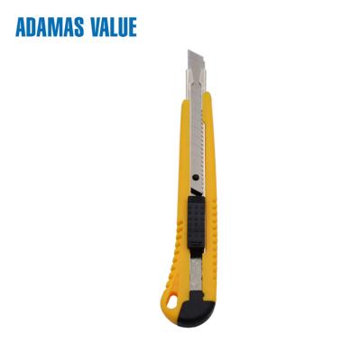 China Push Button Small Retractable Box Cutter 141 Length All Blades Are Lightweight for sale