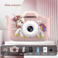 China Children's Camera Photo Video Recording Cartoon Mini DSLR Instant Camera Toy 2.0 Inch Screen CMOS MicroSD Silicone Material for sale