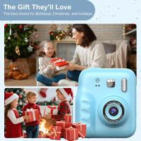 China Hot Selling Kids Instant Print Camera 1080P HD with 32GB SD Card & 4 Paper Rolls for Christmas & Birthday Gifts Ages 3-12 (Blue) for sale