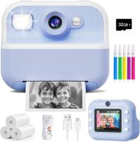 China Instant Print Children's Digital Thermal Mini Camera with CMOS Sensor MicroSD Plastic 4K Video 2.4