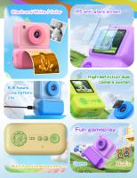 China Kids Instant Photo Camera CCD MicroSD 4800W Dual Camera 2.4 Inch Eye Friendly Screen 2 Hours Charging Time Print Plastic Vlog for sale