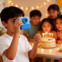 China Premium Kids Instant Print Camera CCD Sensor MicroSD Support Full HD Color Print Cartoon Design Plastic Family Happy Memories for sale