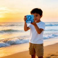 China Premium Kids Instant Print Camera CCD Sensor MicroSD Support Full HD Color Print Cartoon Design Plastic Family Happy Memories for sale