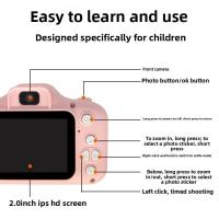 China Children's CCD Digital Camera Mini SLR Sports Camera 2-inch Screen Full HD 1080P 120 Wide Angle 2X-7X Zoom ABS Food-Grade for sale