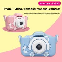 China Cross-border Children's Digital Camera Mini Video Small SLR Sports Camera Cat Toy HD Dual Camera Photography 2-inch Screen ABS for sale