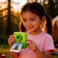 China Cute Children's Instant Zero Ink CCD Photo Camera with Full HD Video Dual Lenses Print Vlog Functions Educational Games Music for sale