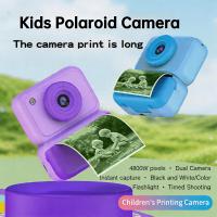 China Cute Kids Instant Color Printing Camera Front Rear Dual Camera 2.4 Inch Eye Friendly Plastic Screen No Flash Safe Design for sale