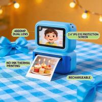 China Cute Kids Instant Color Printing Camera Front Rear Dual Camera 2.4 Inch Eye Friendly Plastic Screen No Flash Safe Design for sale