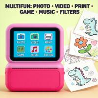 China Kids Instant Print Camera CCD Sensor Dual Lenses Vlog MicroSD Plastic Anti-Glare 2.4