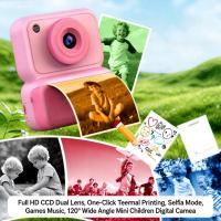 China Kids Cute Mini Instant Print Video Camera No Ink Needed Color Printing 48MP Dual Lens Full HD Vlog for Creative Play ROHS for sale