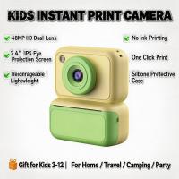 China Kids Cute Mini Instant Print Video Camera No Ink Needed Color Printing 48MP Dual Lens Full HD Vlog for Creative Play ROHS for sale